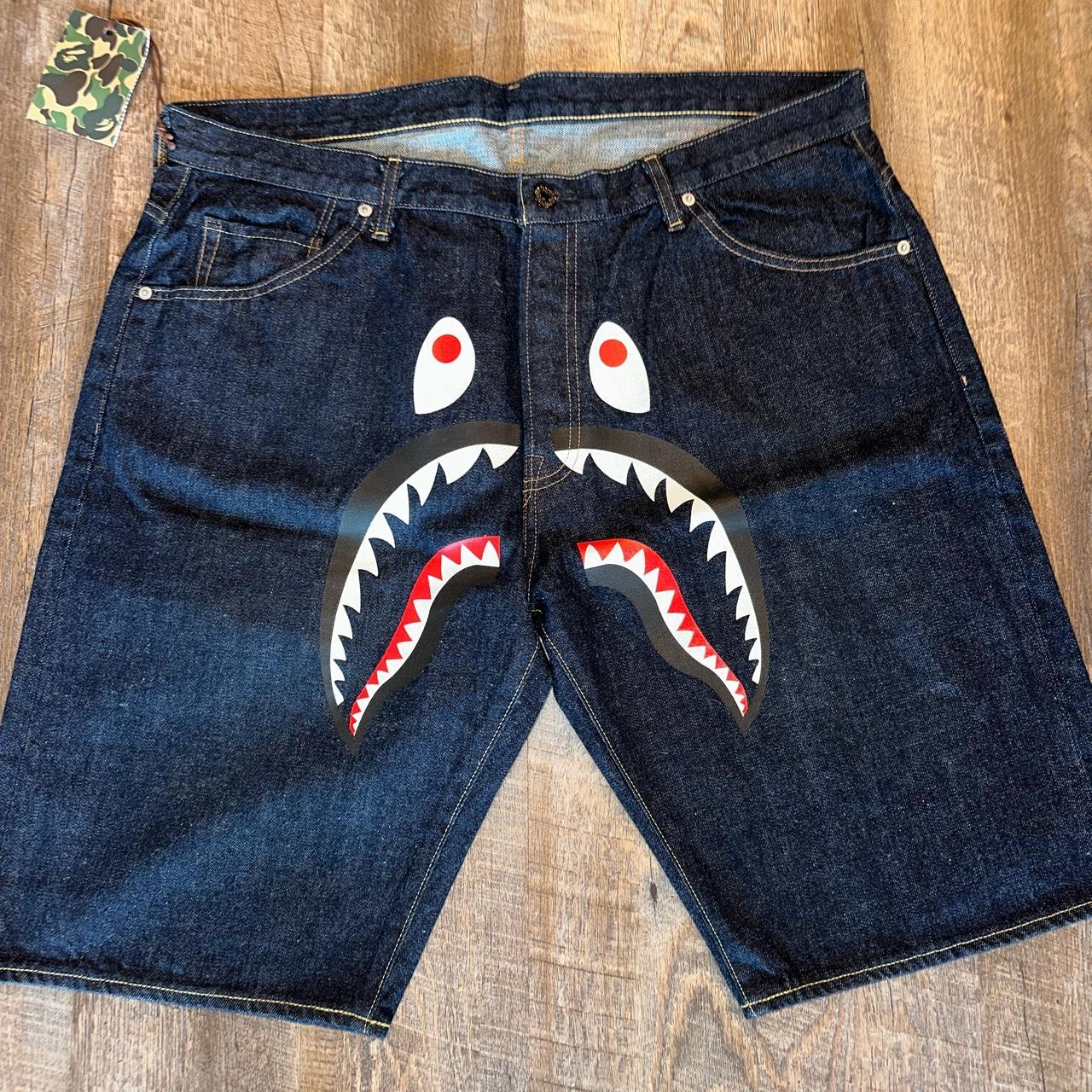 Bape Jean shorts brand new never worn Size XL mens... - Depop