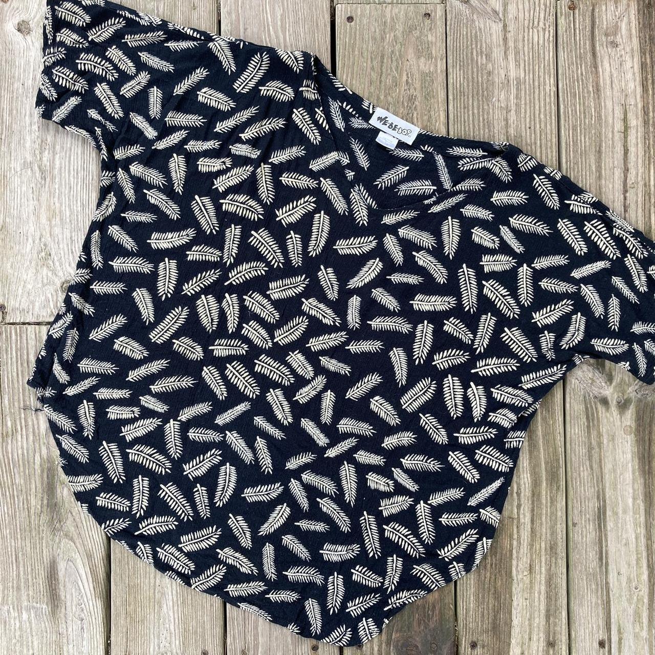 We Be Bop plus size rayon top with feather print. So... | Depop