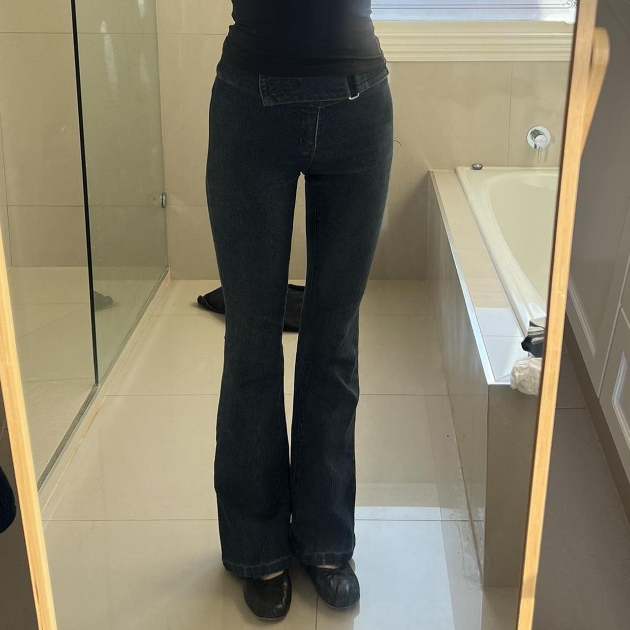 Flare Velcro jeans Size 8, best fit 6 - Depop