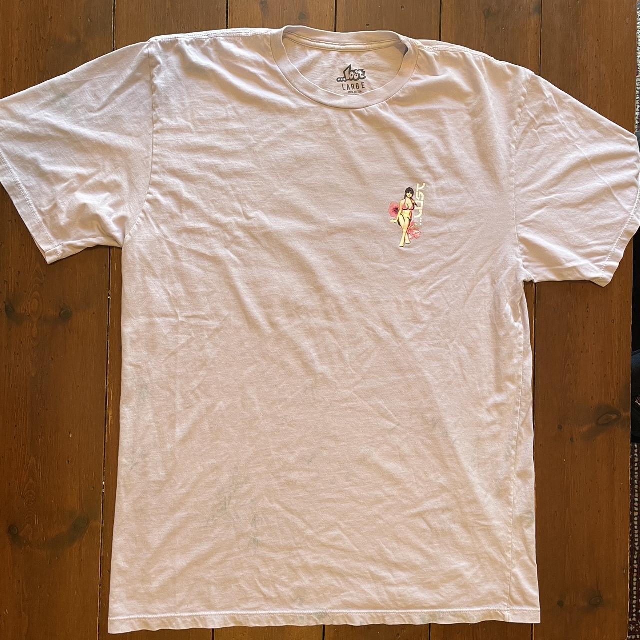 Lost Surfboards t shirt Light purple/ lilac... - Depop