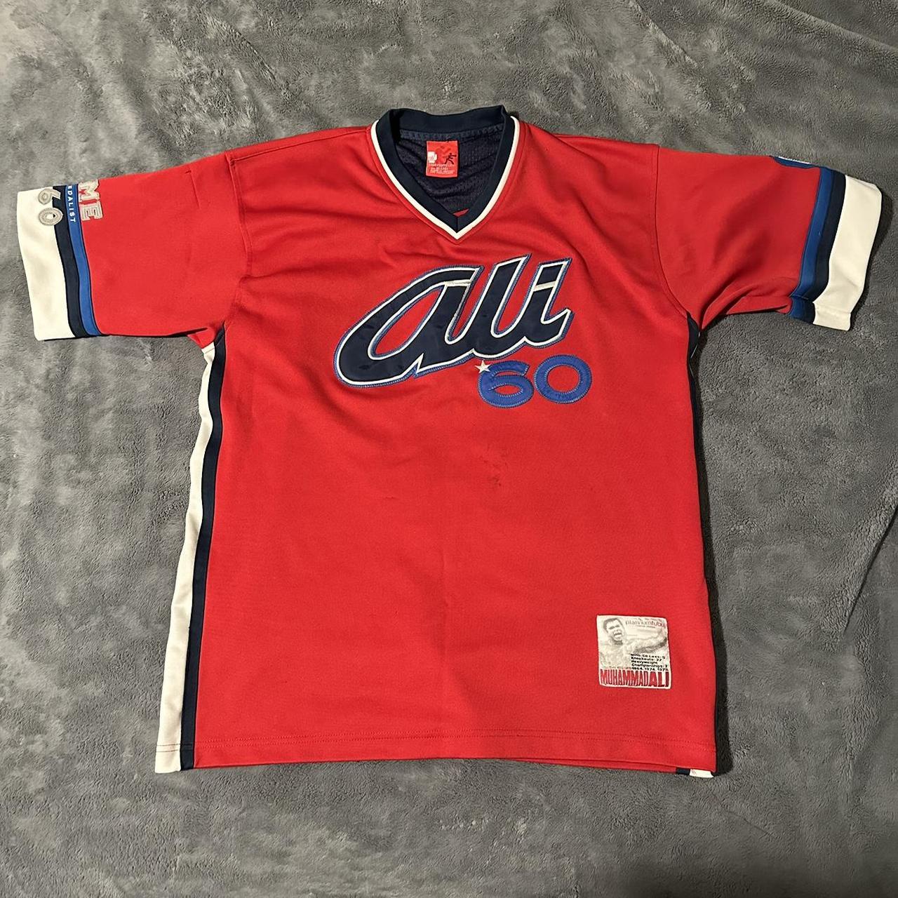 Vintage Fubu Red Muhammad Ali Jersey •tagged size XL... - Depop