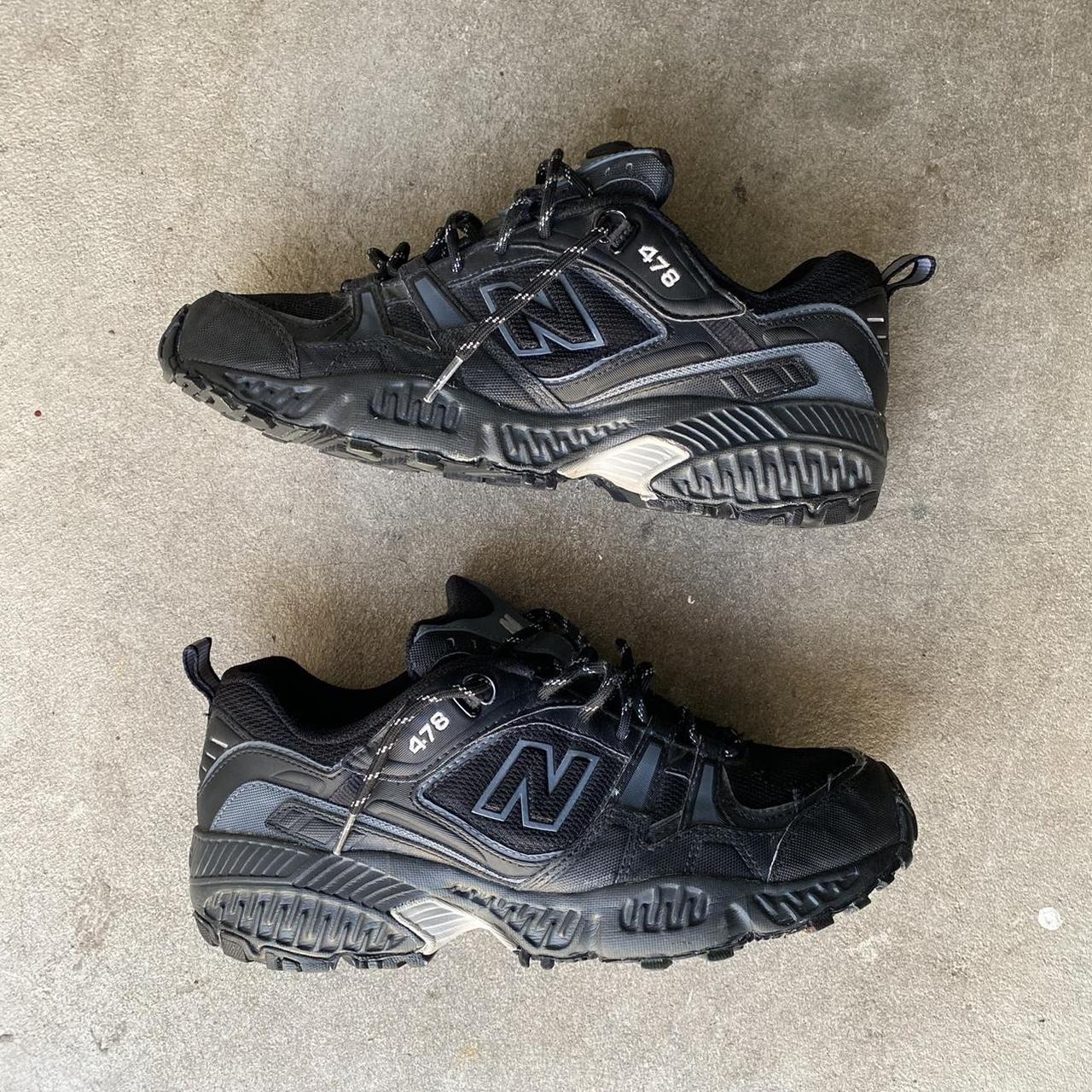 New Balance Men's Black and Grey Trainers | Depop