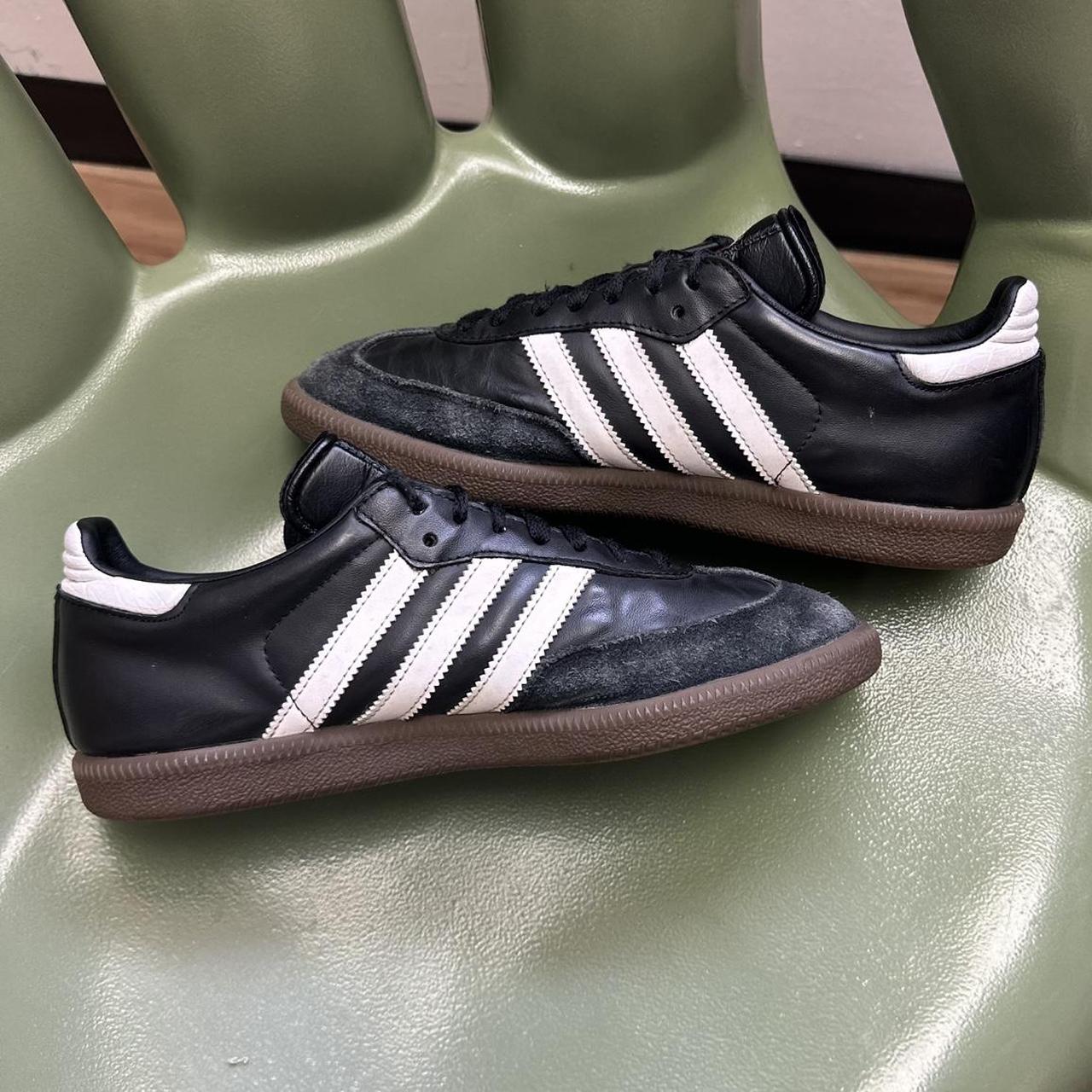 Black and white Adidas Samba Sneakers size 7 Mens,... | Depop