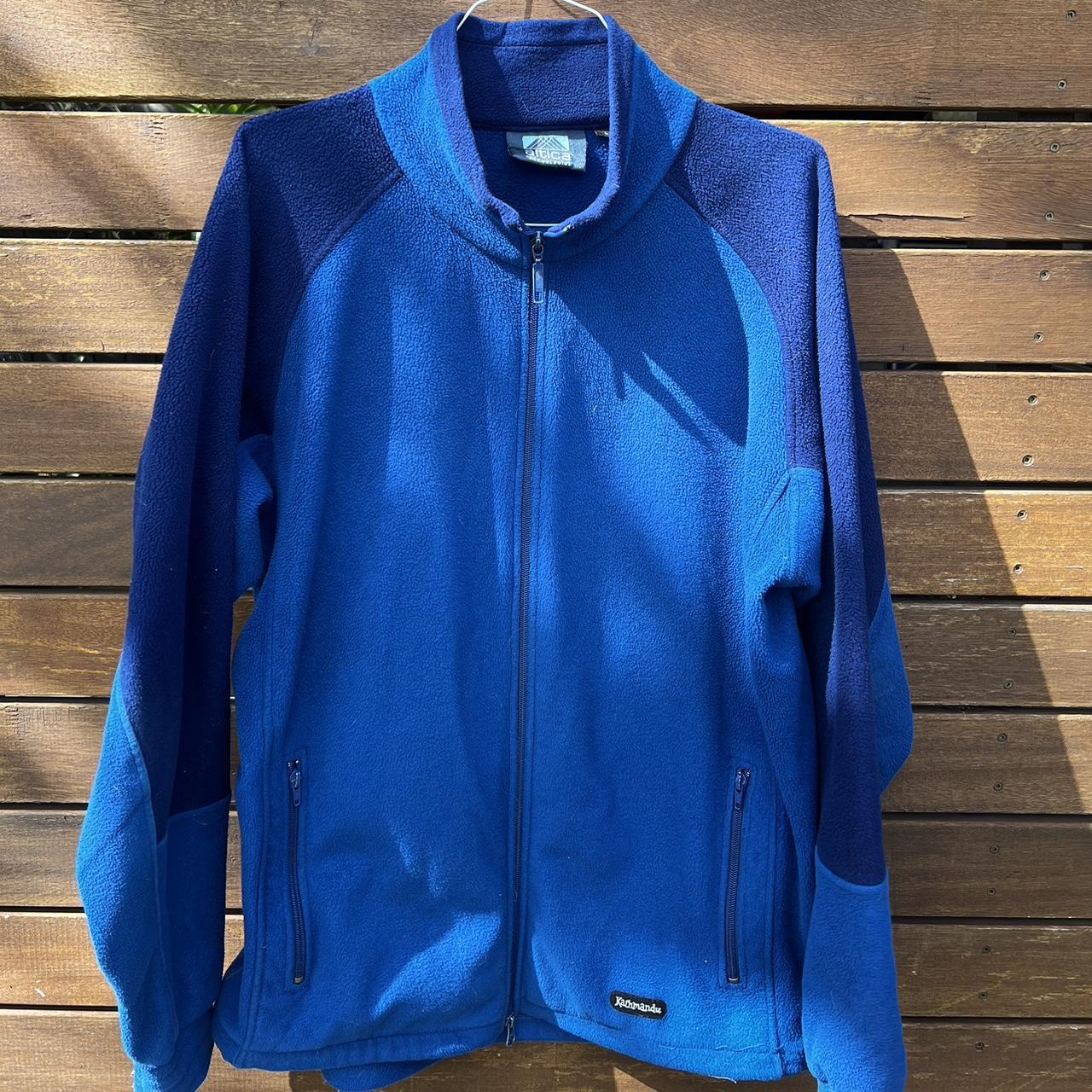 Kathmandu blue fleece zip up jacket size Large - Depop