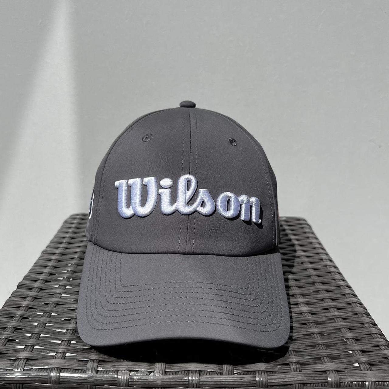 Wilson grey and white adjustable cap #golf - Depop