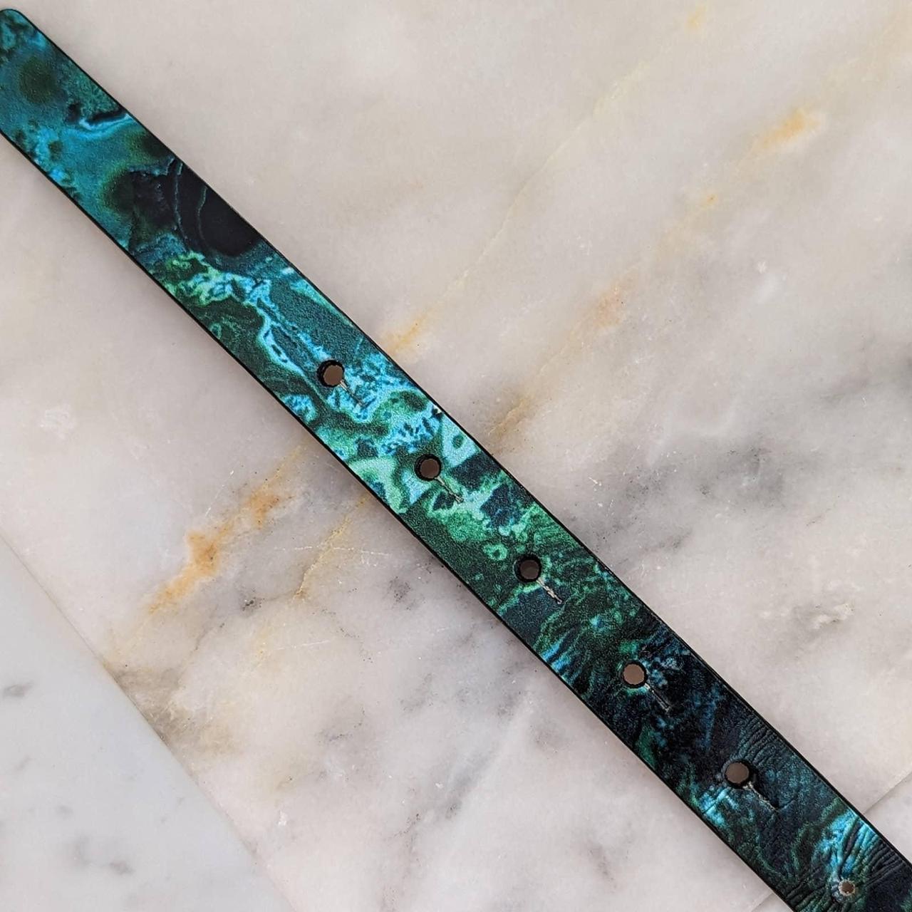 Paul Smith Women's Iridescent Leather Belt - 36... - Depop