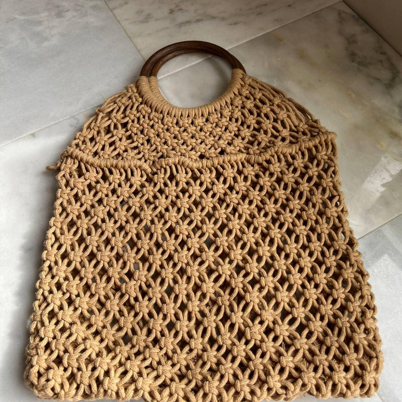 Modcloth Crochet Bag / Market bag tote #70s #Vintage... - Depop