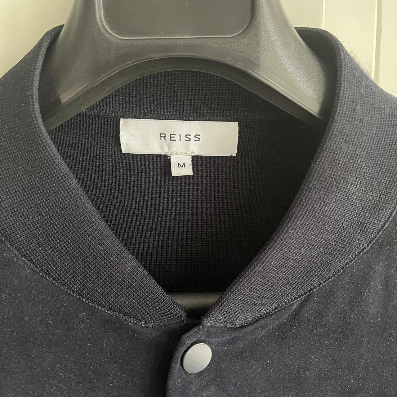 Reiss suede front cardigan/bomber jacket. Knitted... - Depop