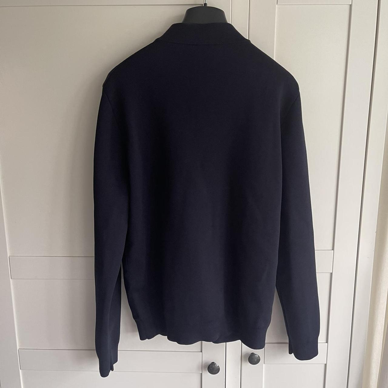 Reiss suede front cardigan/bomber jacket. Knitted... - Depop