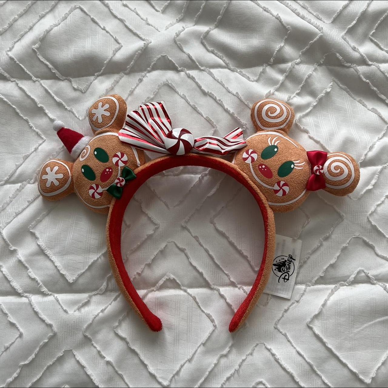 Holiday gingerbread Mickey and Minnie headband /... - Depop
