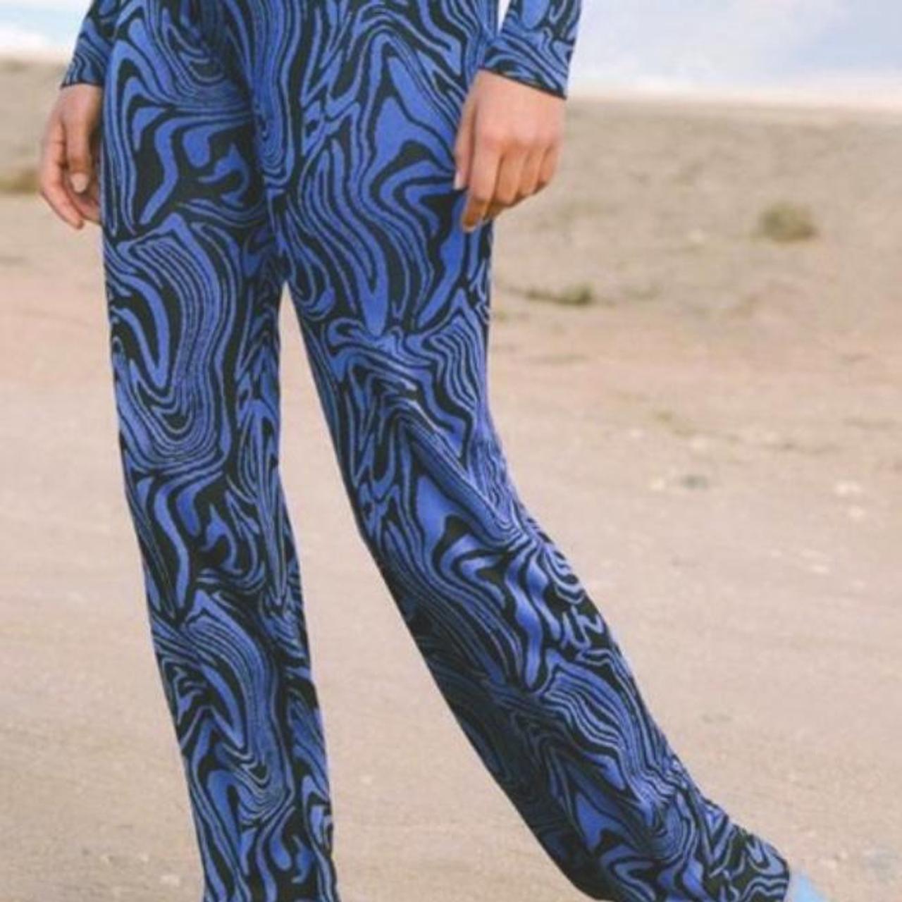 Paloma Wool Women's Black and Purple Trousers | Depop