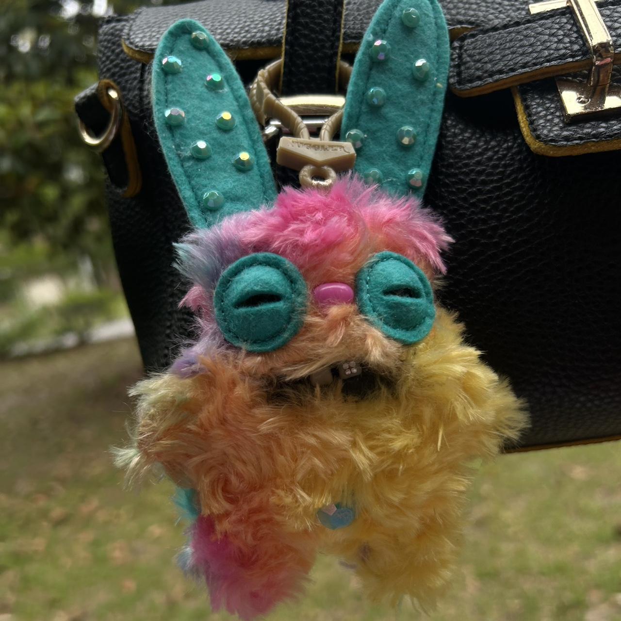 Cute multi-coloured Fuggler bunny keychain #kidcore | Depop