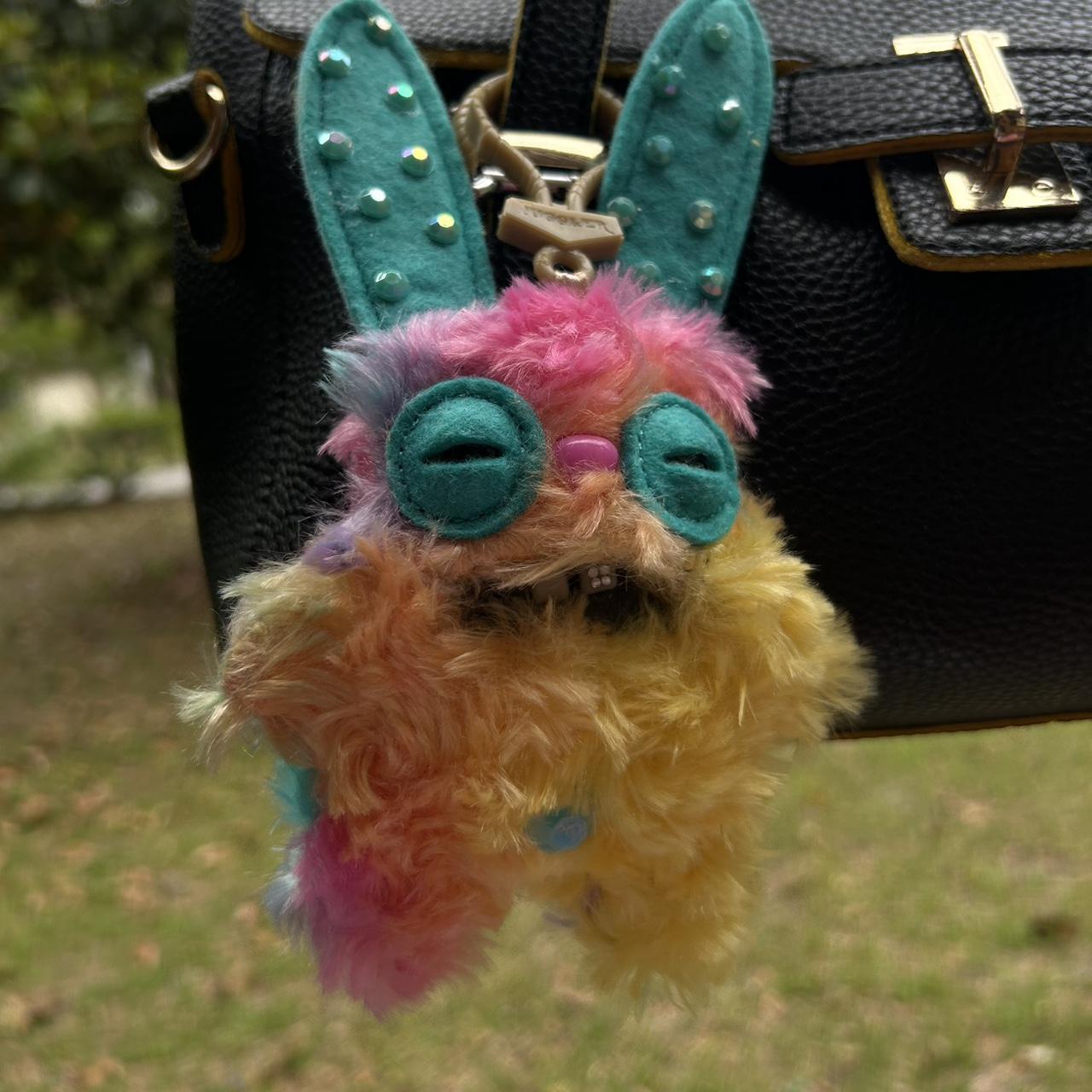 Cute multi-coloured Fuggler bunny keychain #kidcore | Depop