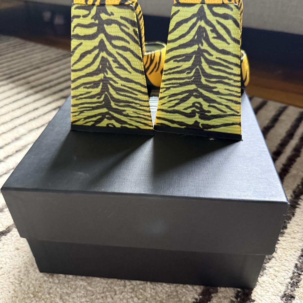 The Attico “Devon” yellow and black tiger print... | Depop