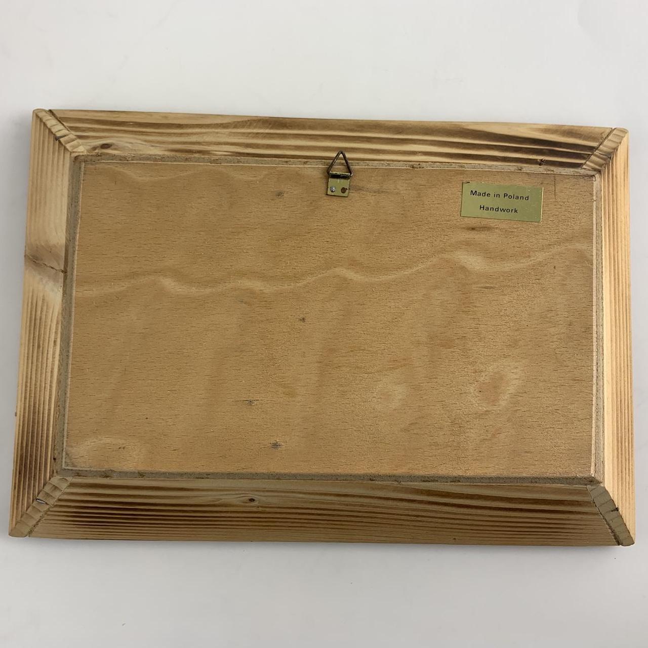 vintage folk art shadow box framed wall hanging... | Depop