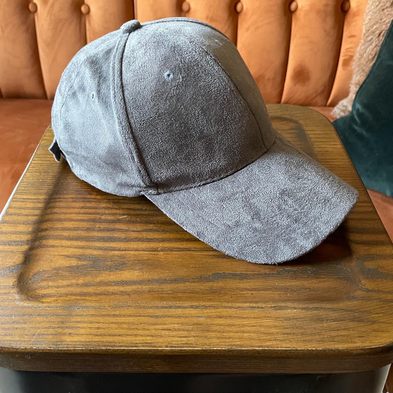 GREY CAP - ALDO - Like new, worn 1-2x, velvet-feel... - Depop