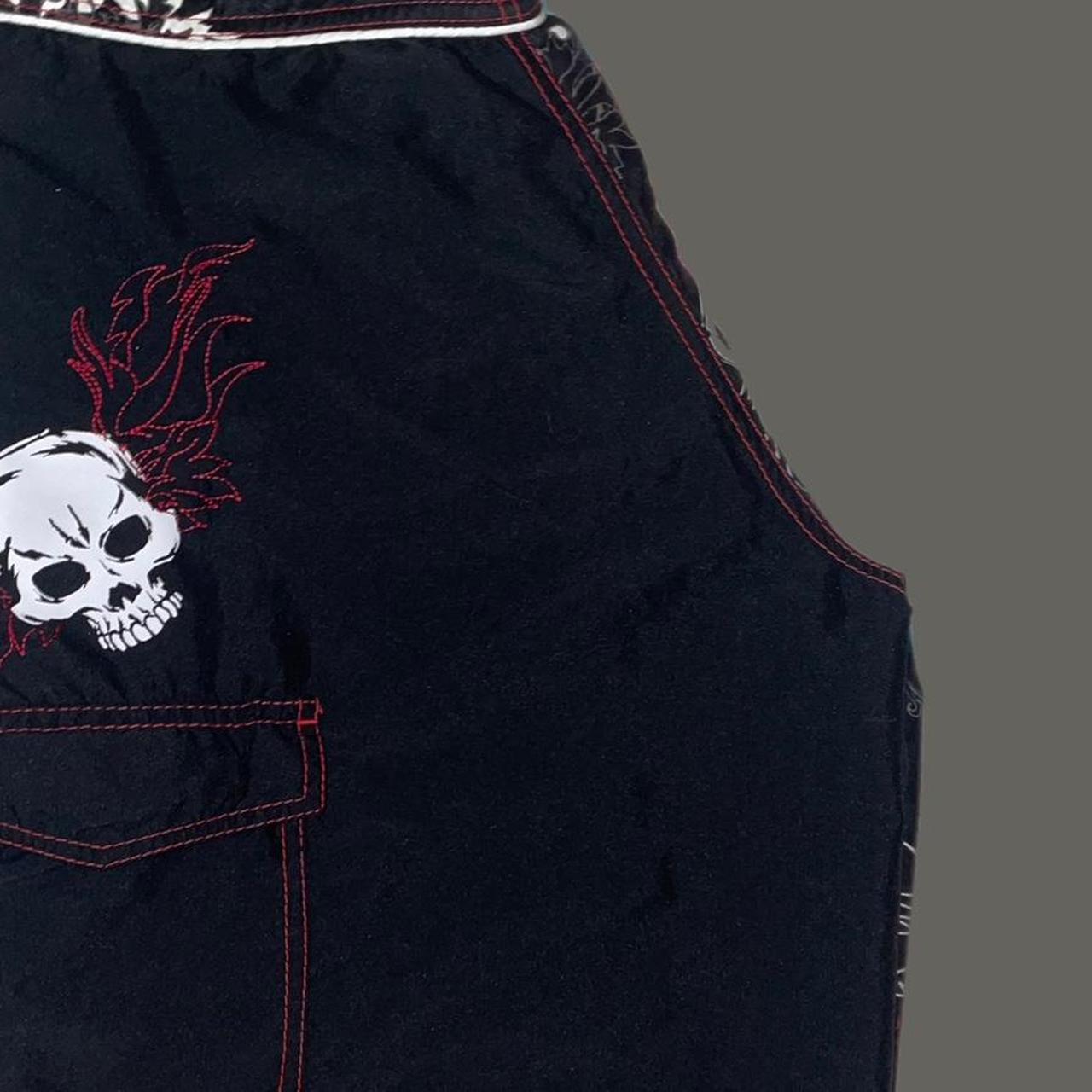 Skull Swim Trunks Vintage Goth Skull Design... - Depop