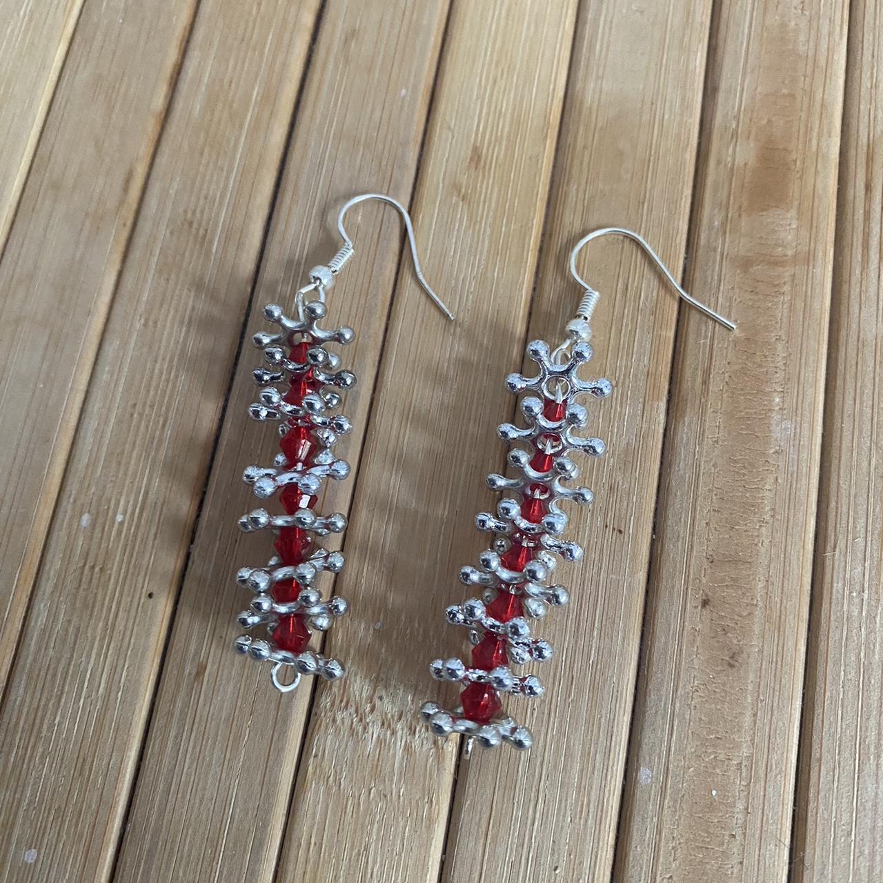 Vertebrate earrings handmade by me! Slightly gothic,... - Depop