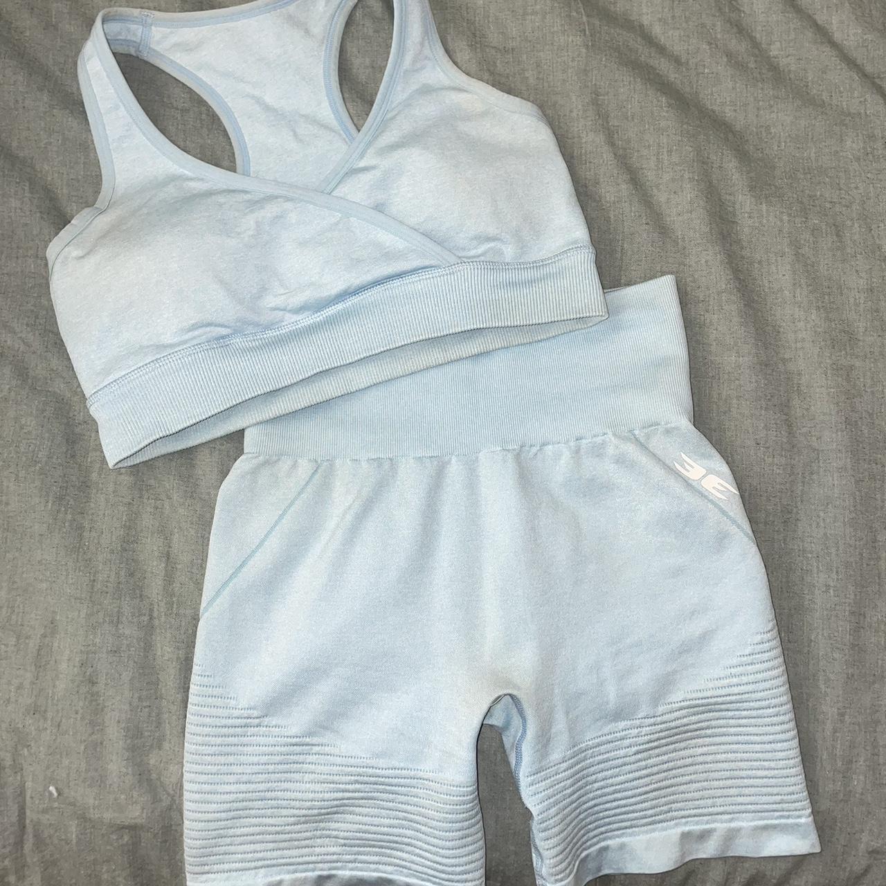 Elite eleven set baby blue Top size S Shorts size... - Depop