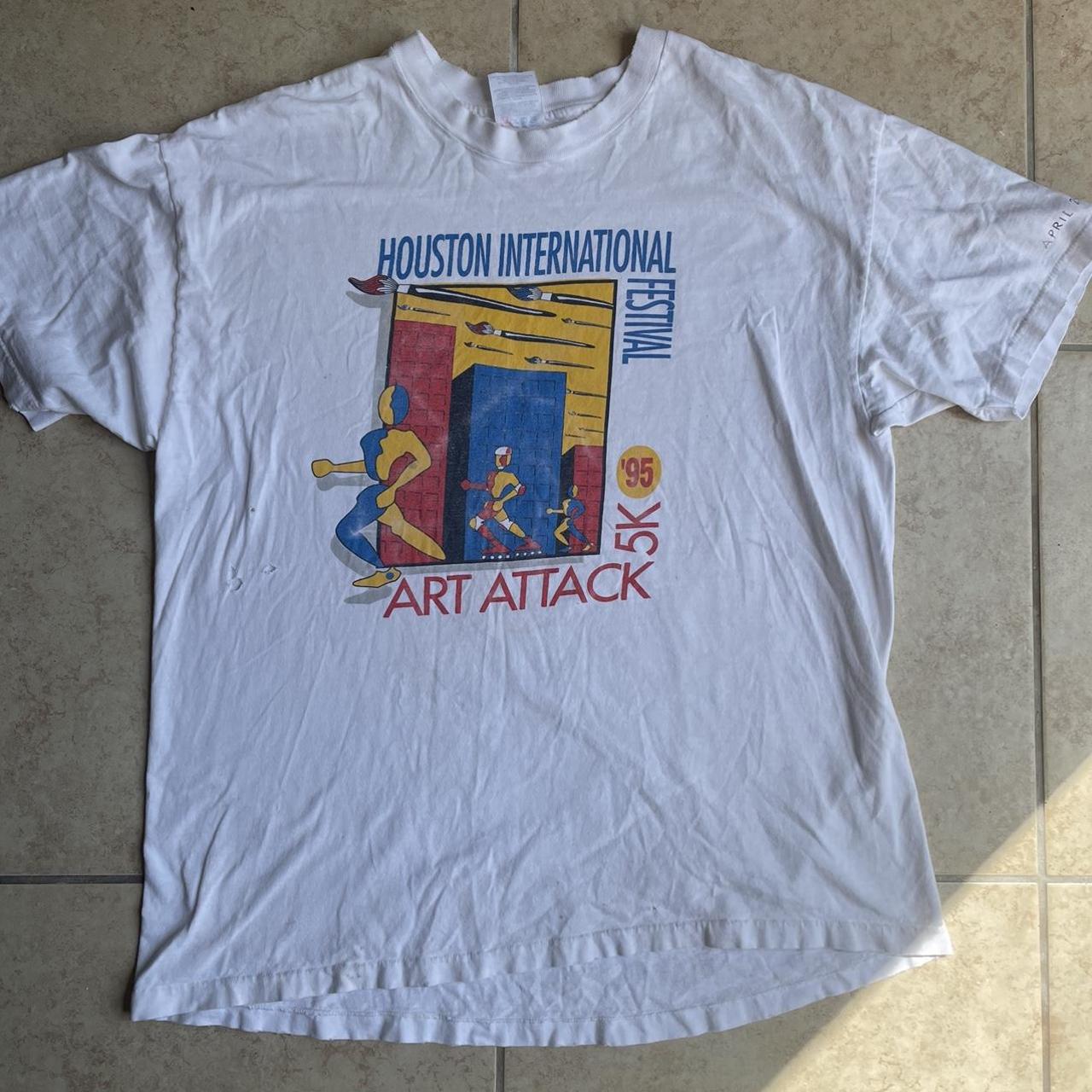 Vintage Houston international art attack festive... - Depop