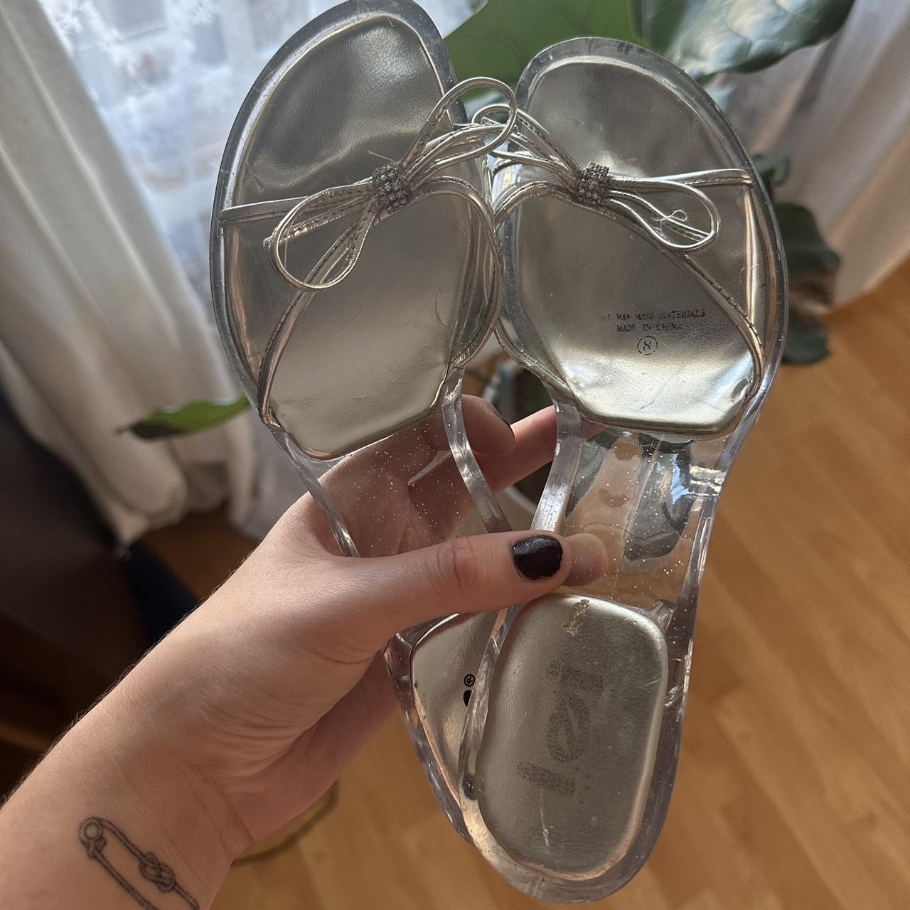 Cinderella’s glass slippers🪩🎀 lei brand size 8 cutie... - Depop