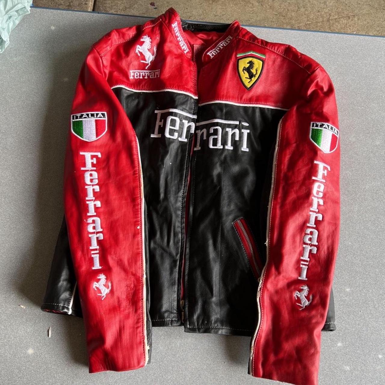 pls message before buying leather ferrari jacket... - Depop
