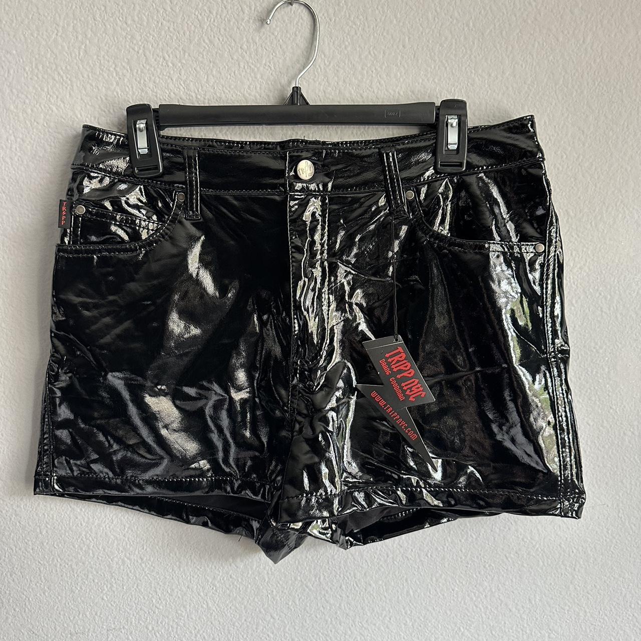 NWT Tripp High-Waisted Vinyl Shorts Size 13... - Depop