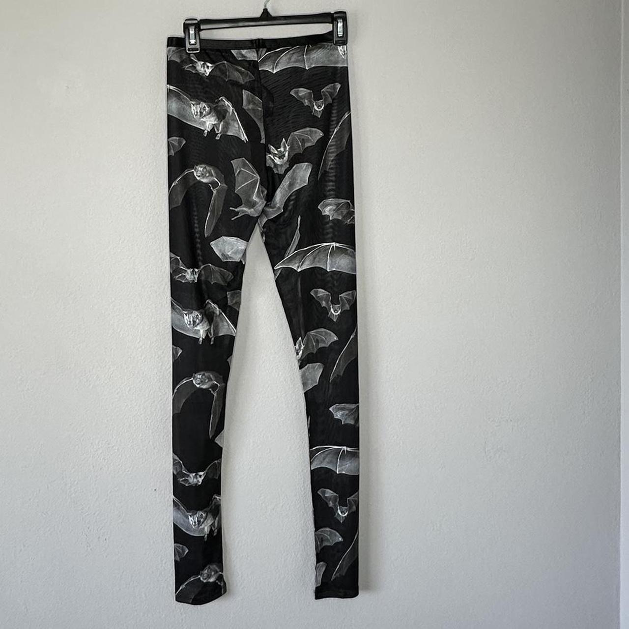 Dolls Kill WIDOW BAT MESH LEGGINGS Deadly Echo Mesh... - Depop