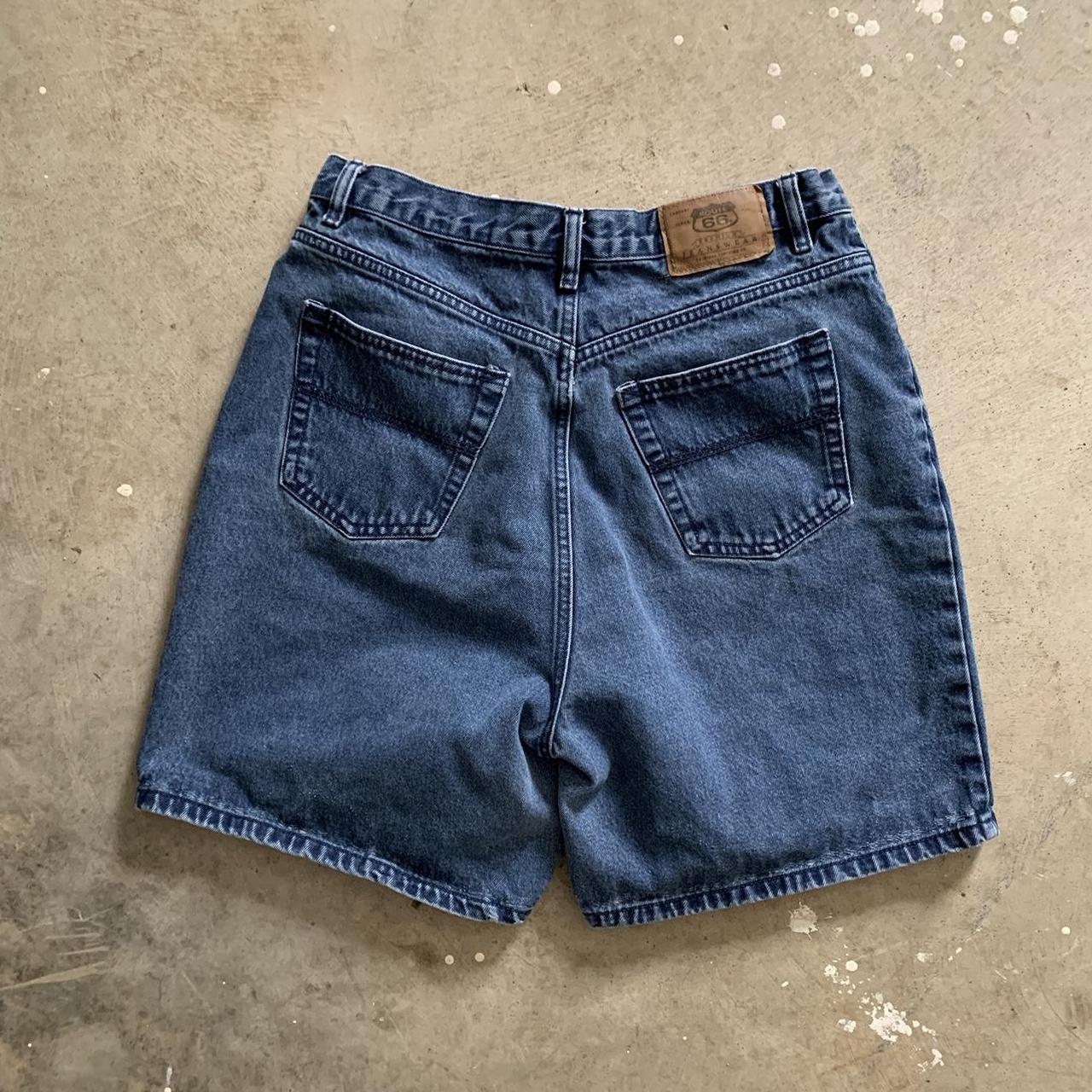 ROUTE 66 JORTS Relaxed fit Route 66 medium wash... - Depop