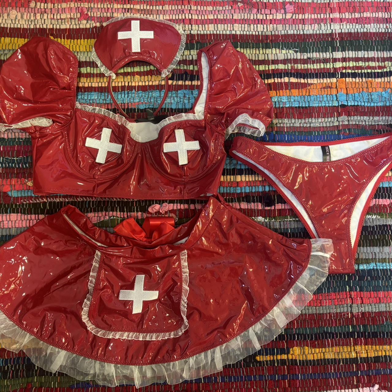 First aid nurse costume faux latex ️💋 #dollskill... - Depop