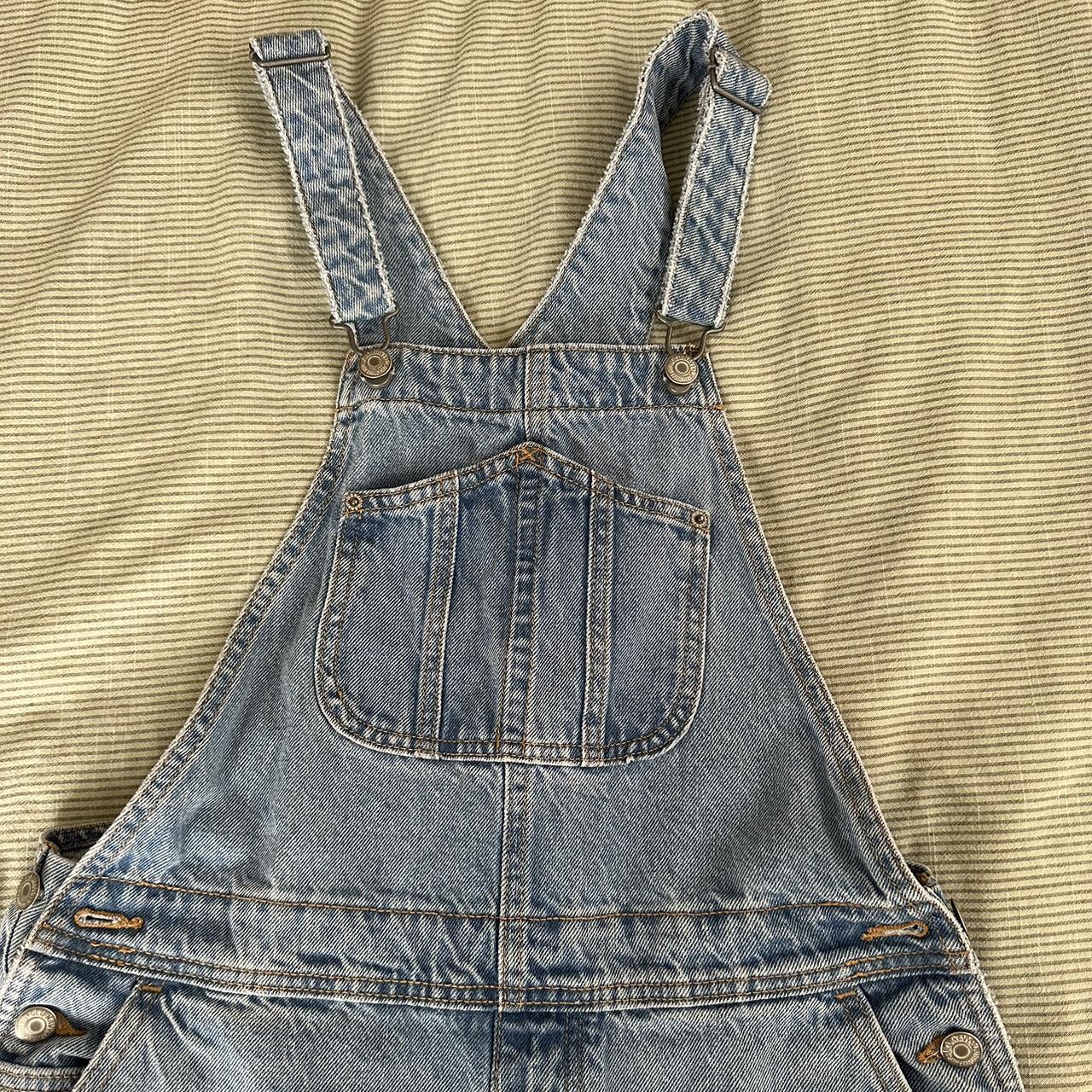 Light wash overalls Size 4 Good condition... - Depop