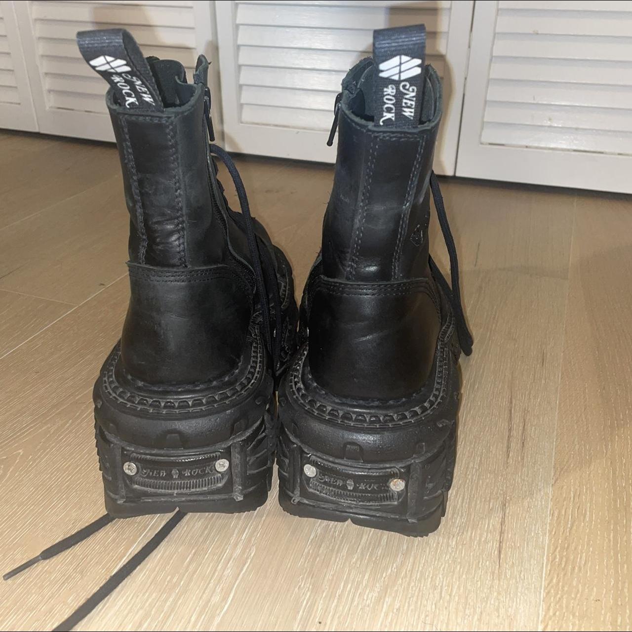 New Rock Women's Black Boots | Depop