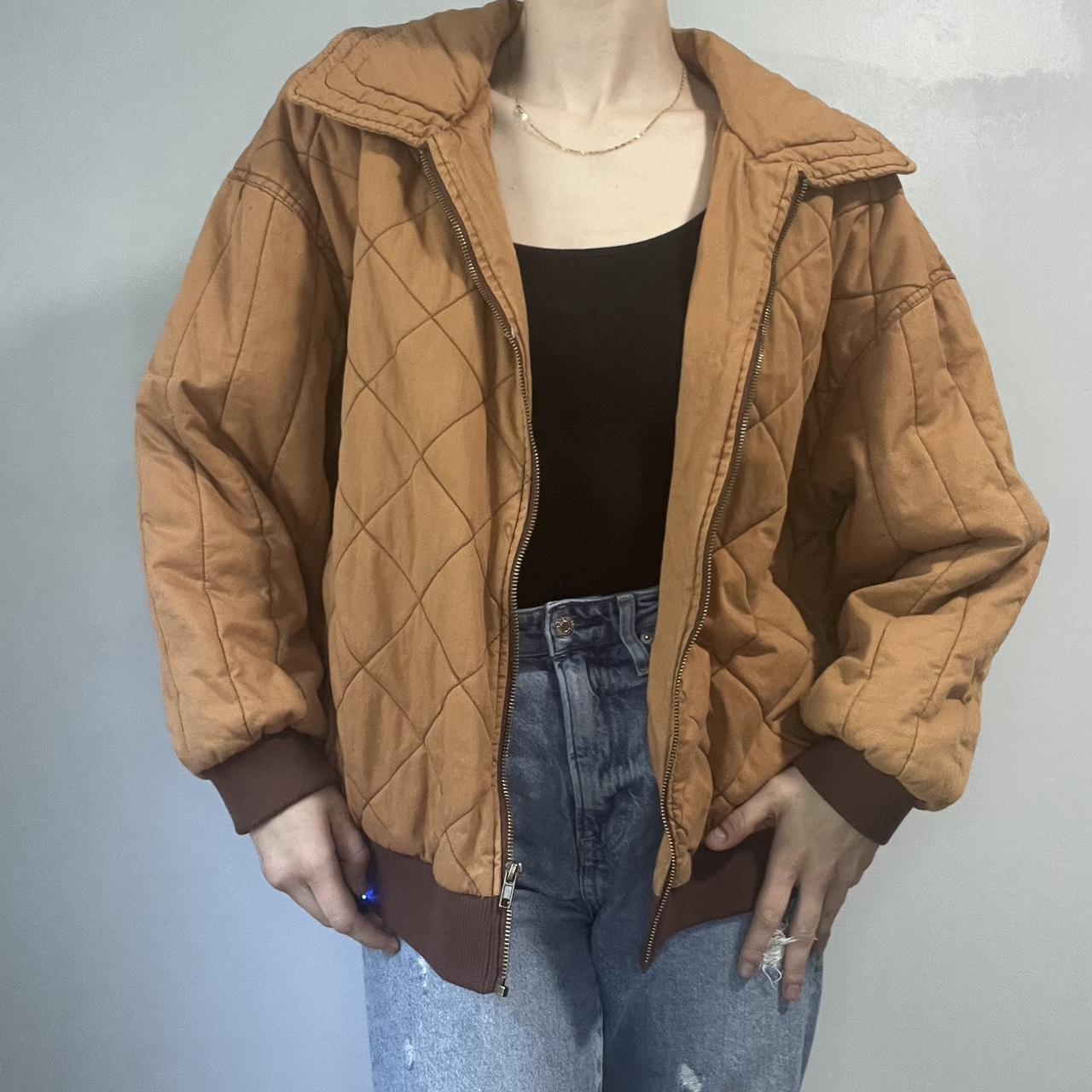 Wild Fable - Quilted Rust Colored Puffy... - Depop