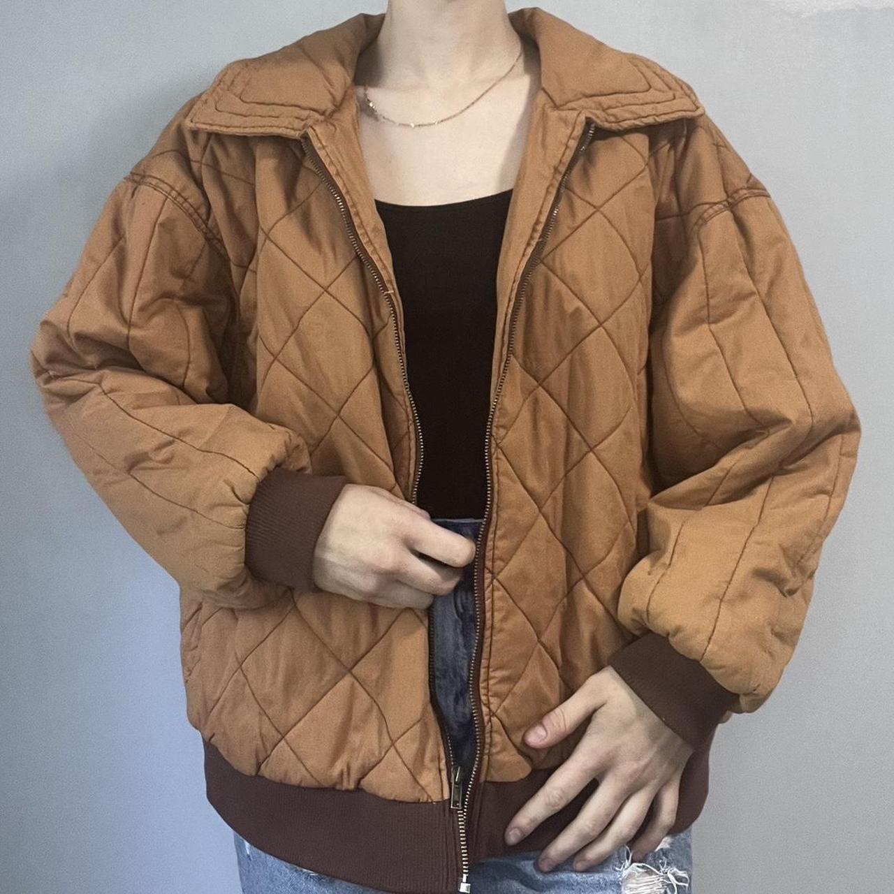 Wild Fable - Quilted Rust Colored Puffy... - Depop