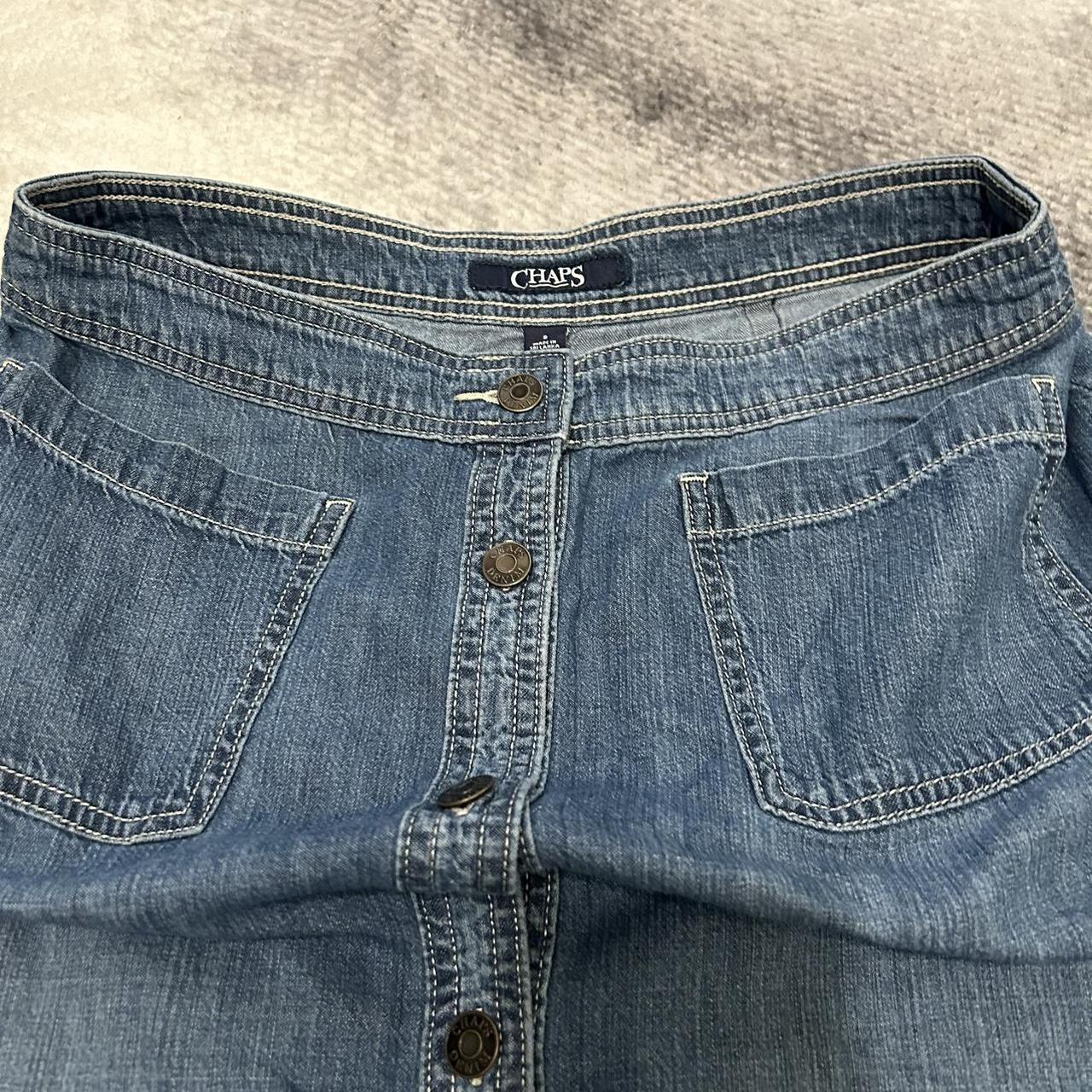 Chaps denim maxi skirt Button down, could unbottom... - Depop
