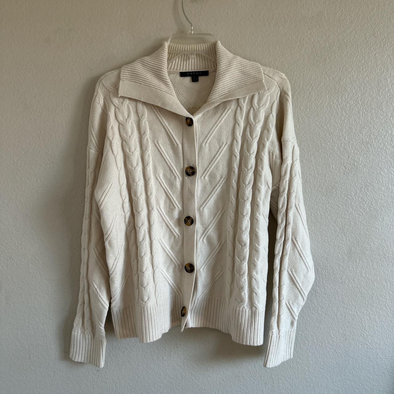 Cream Cardigan/Sweater Adorable cream cardigan... - Depop