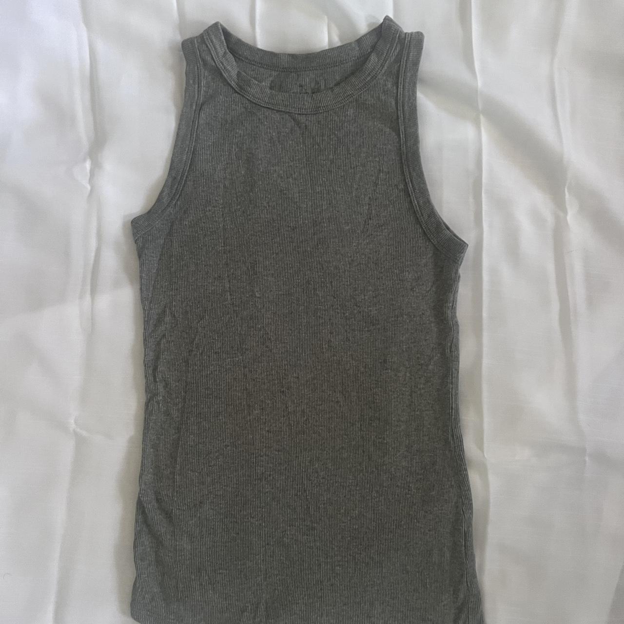 Grey Racerback Tank Student trying to clean out... - Depop