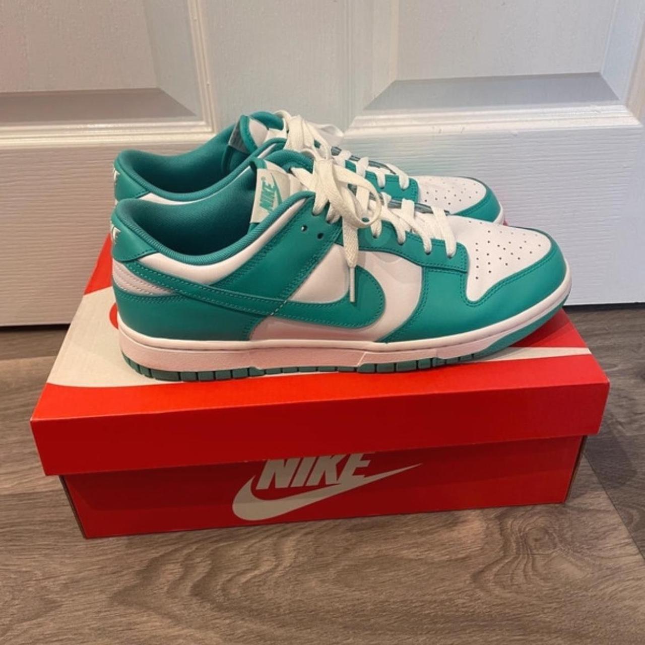 Men's Nike dunk low retro in clear jade Only worn... - Depop