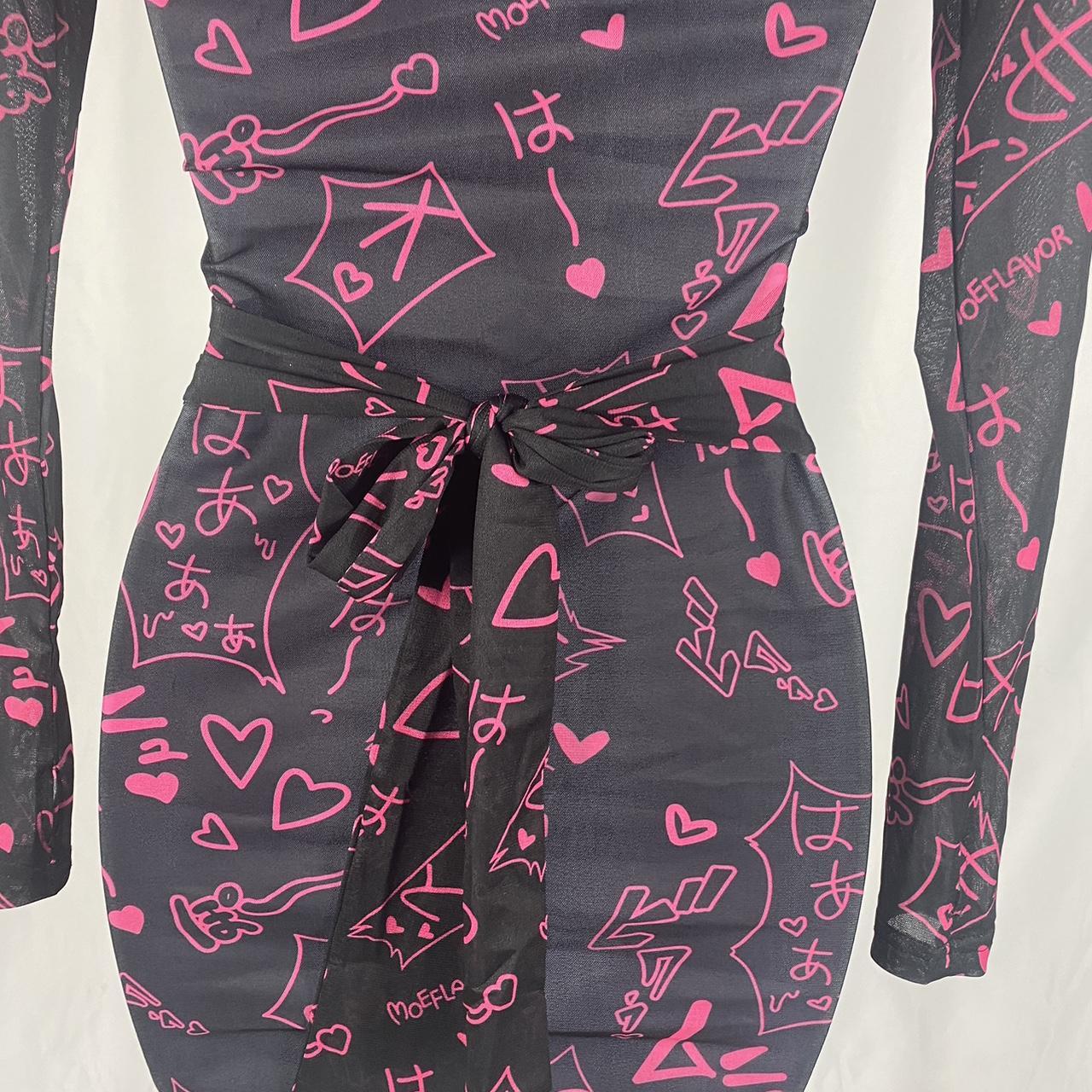 Women's Black and Pink Dress | Depop