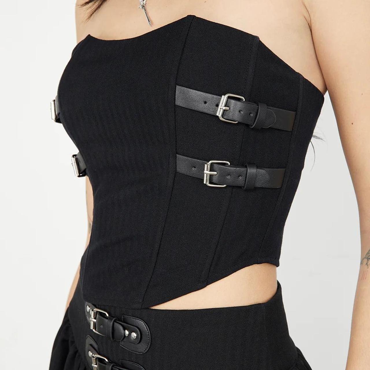 Disturbia Women's Black Corset | Depop