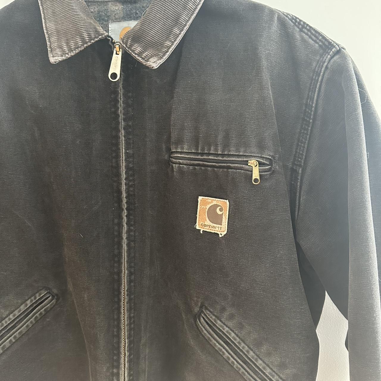 Black Carhartt detroit jacket j43 ONX size... | Depop