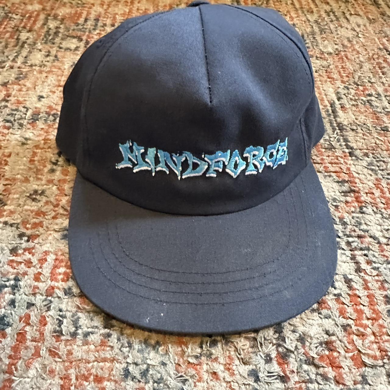 Mindforce hat Navy with blue writing 7/10... - Depop