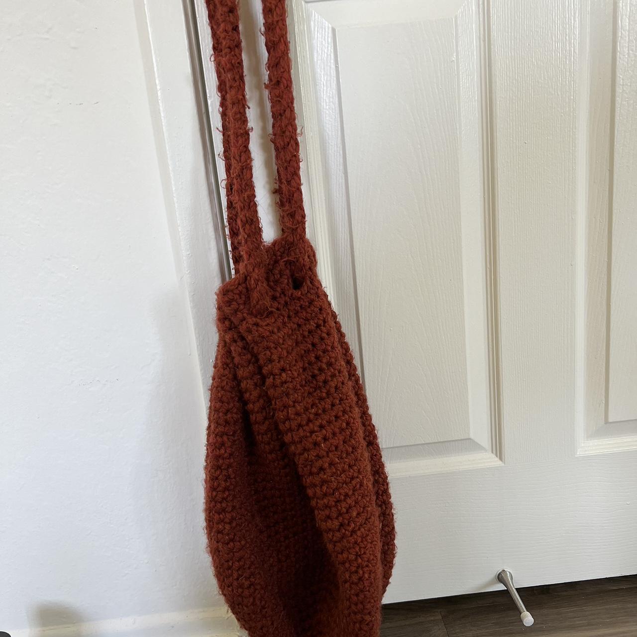 Really cute crocheted rust colored bag! It hold... - Depop