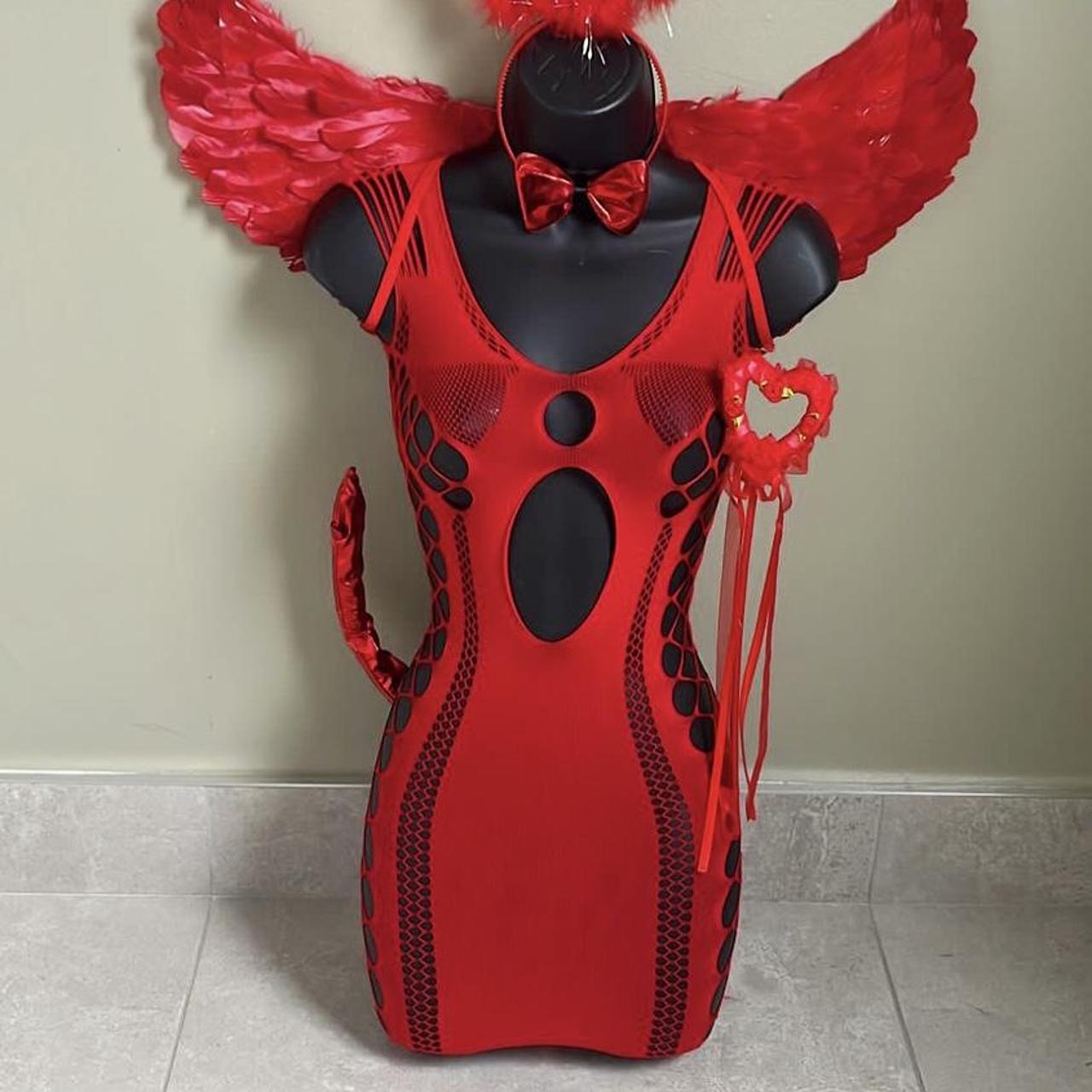 Red Devil outfit, devil costume, Halloween outfit,... - Depop