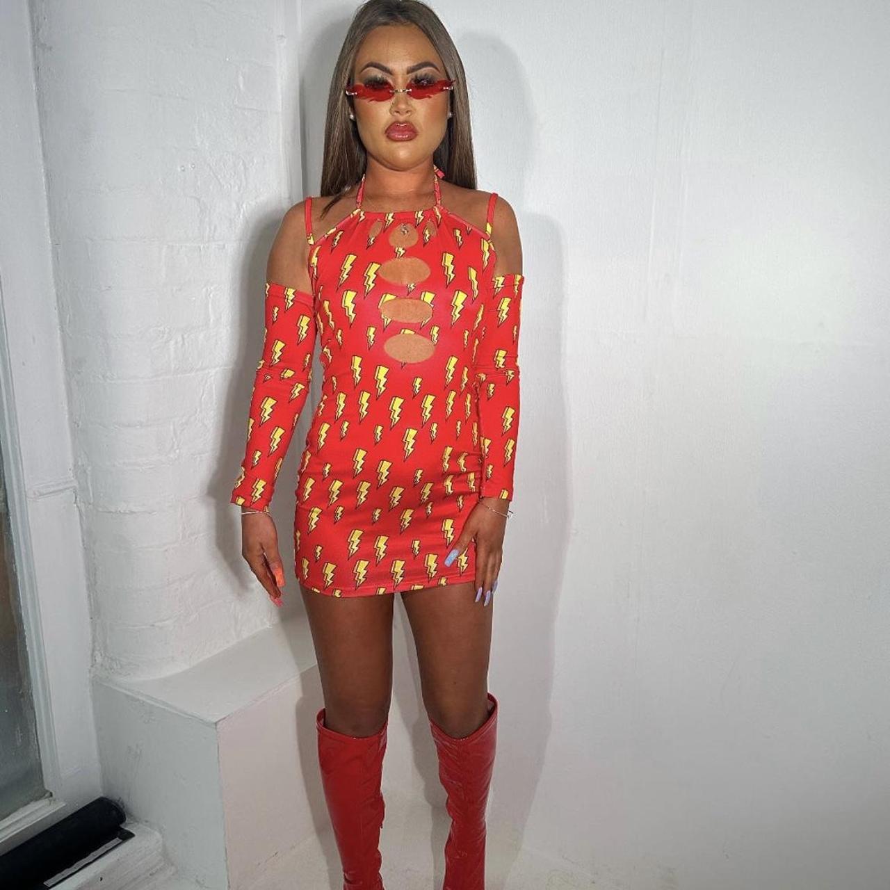 FIRE BOLT TWO PIECE, festival outfit, rave outfit,... - Depop