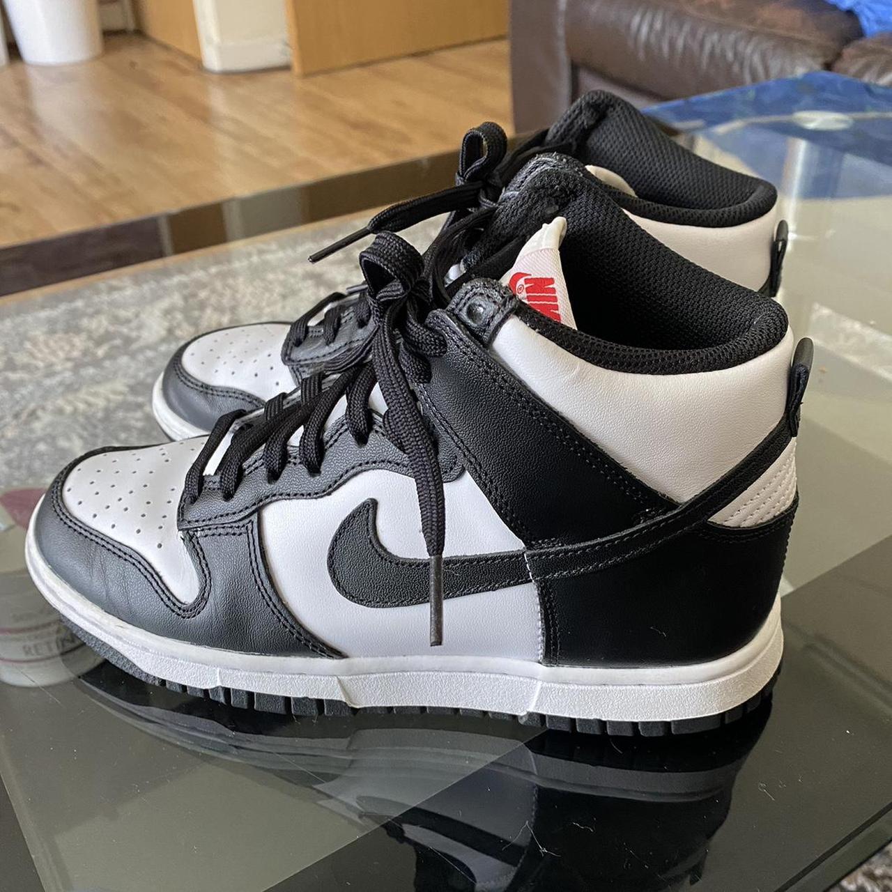 NIKE PANDA HIGH TOP DUNKS SIZE 4.5 Good... - Depop