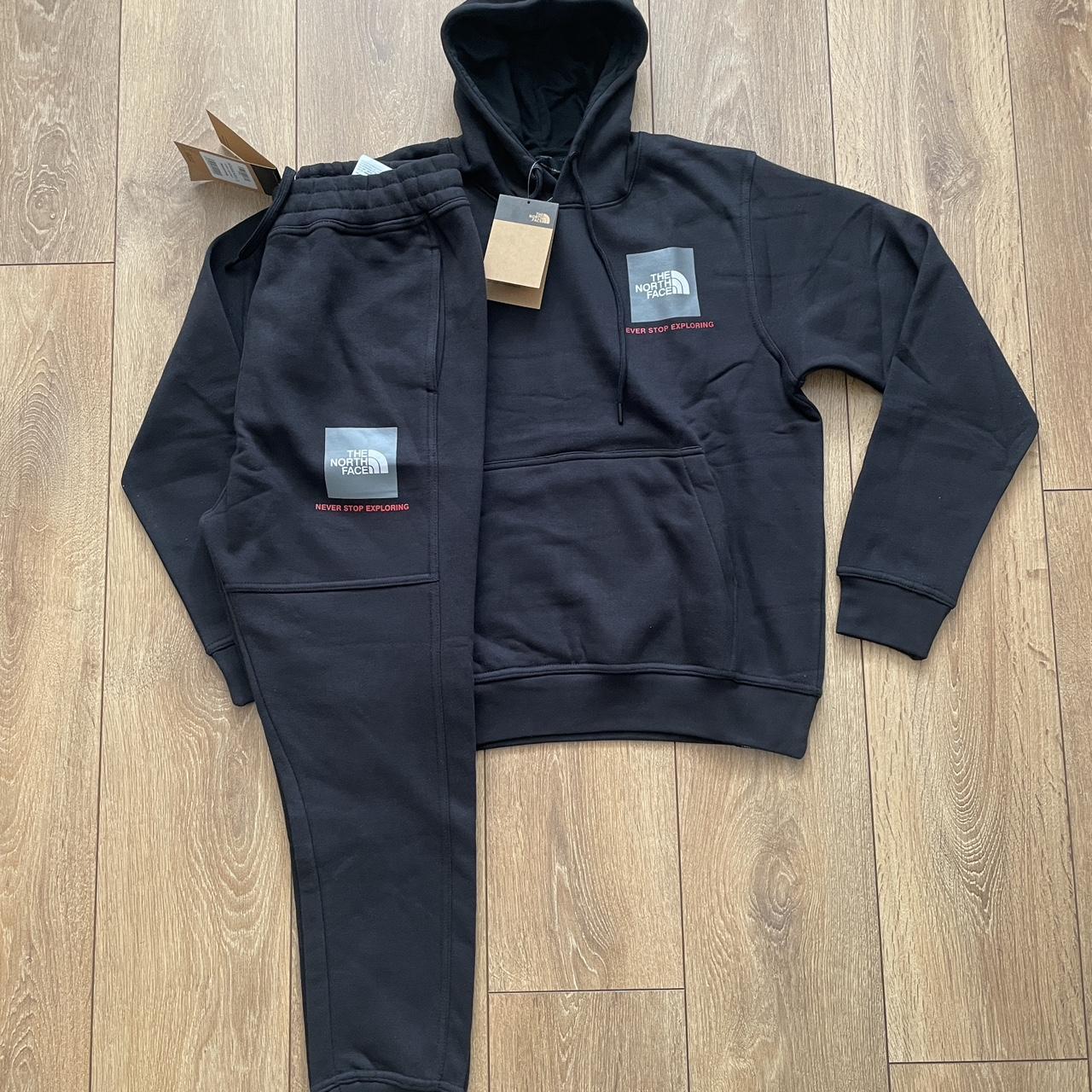The north face box tracksuit Black Regular fit... | Depop