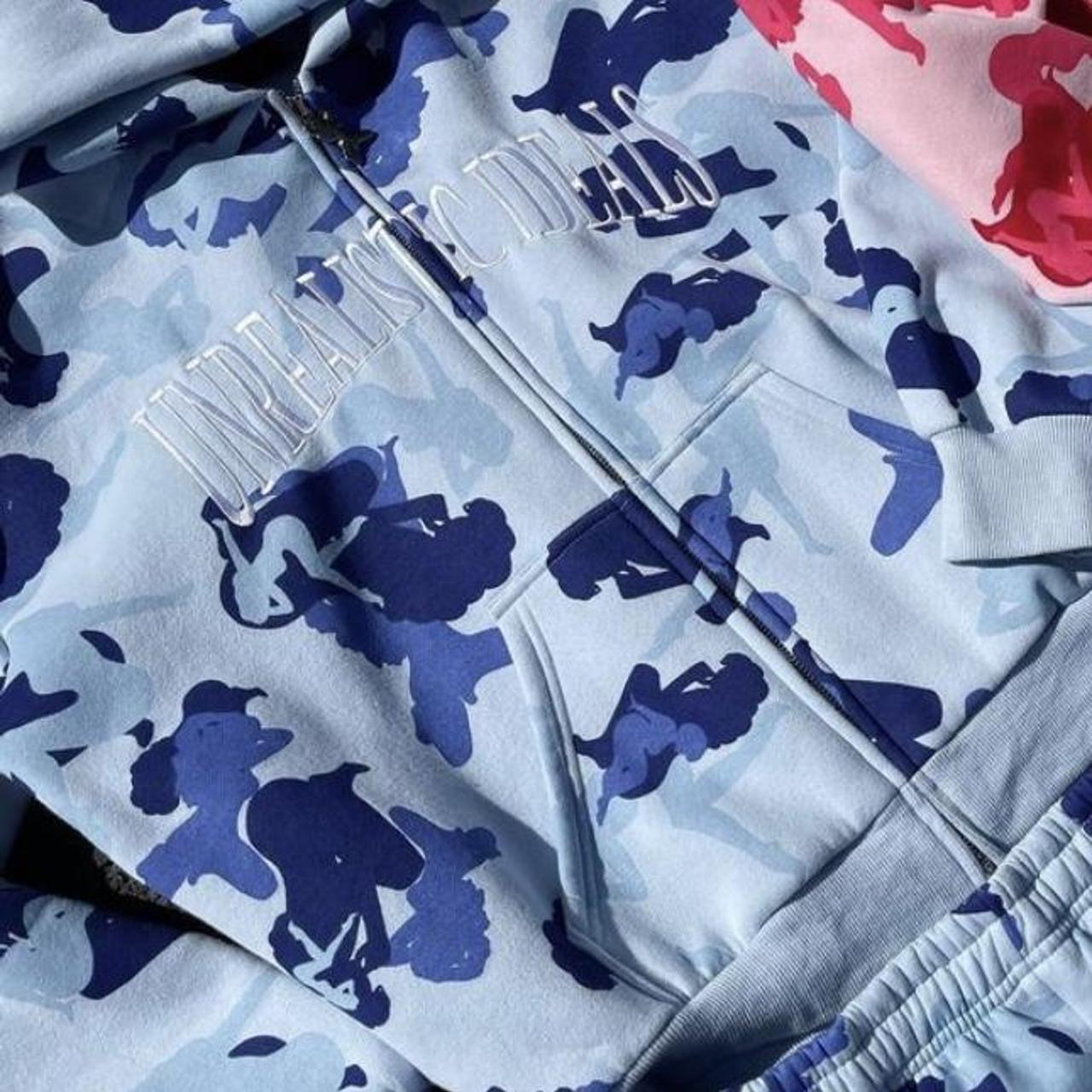 Named Collective Women's Blue and White Jacket | Depop