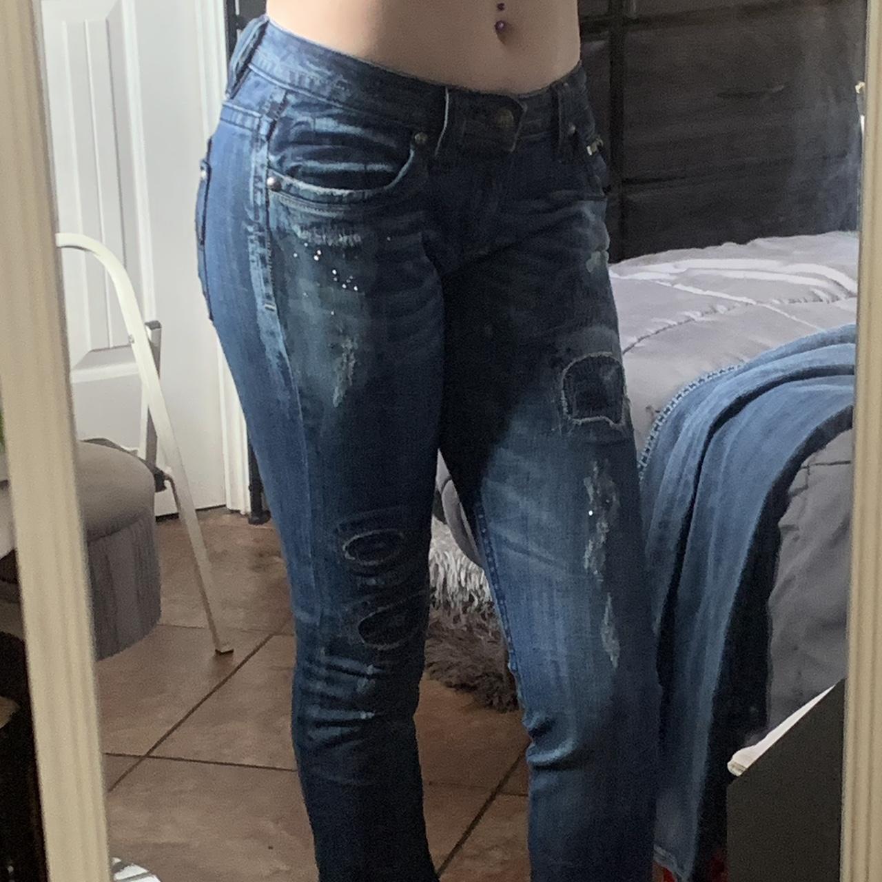 Los Angeles Bedrock Patterned Jeans Size 2 Brand... - Depop