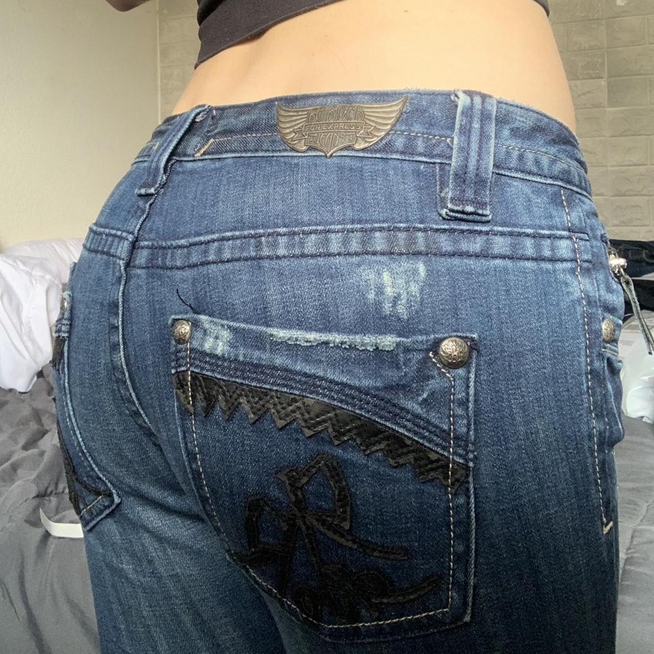 Los Angeles Bedrock Patterned Jeans Size 2 Brand... - Depop